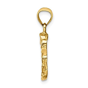 IceCarats 14K Yellow Gold Nugget Necklace Charm Pendant Only
