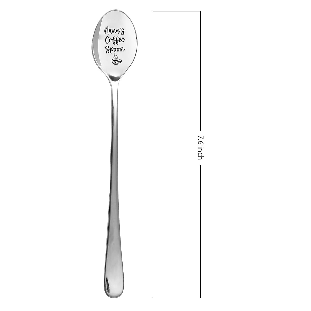 Nana's Coffee Spoon - Coffee Lover Stainless Steel Engraved Spoon Funny Gift for Mother's Day Christmas Birthday