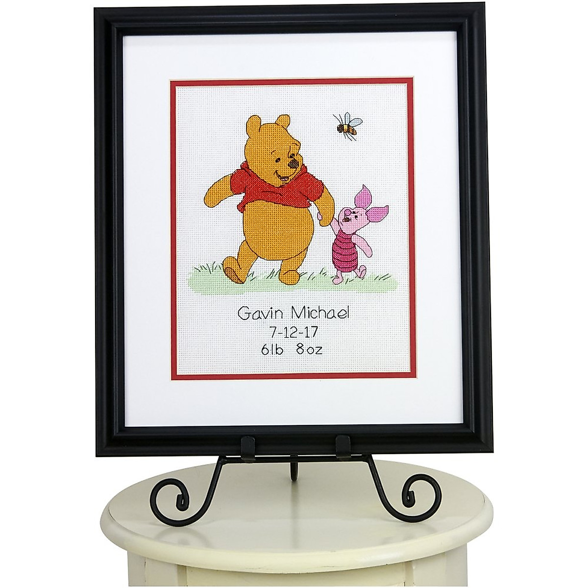 Dimensions 70-35357 Disney Winnie The Pooh Birth Record Counted Cross Stitch Kit, Winnie The Pooh Cross Stitch, 8" x 10"