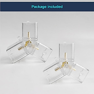 2 Pack Hexagon Garage Light Connectors 120° Y-Connector 2 Pin 3 Way for LED Garage Light Copper Pin DIY Hexagon Light Accessories Replacement/Spare for Honeycomb Lighting Systems (Y Connector 2pack)