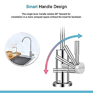 Frizzlife RO Water Filter Faucet- Drinking Water Faucet fits Most Reverse Osmosis Water Filtration System-SUS304 Stainless Steel with Brushed Nickel