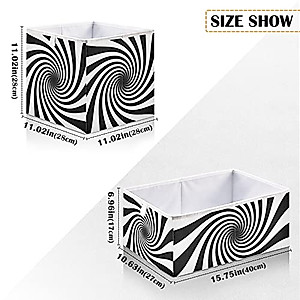 RunningBear Striped Spiral Storage Basket Storage Bin Square Collapsible Nursery Baskets Large Toy Box Organizer for Childrens Toys Playroom