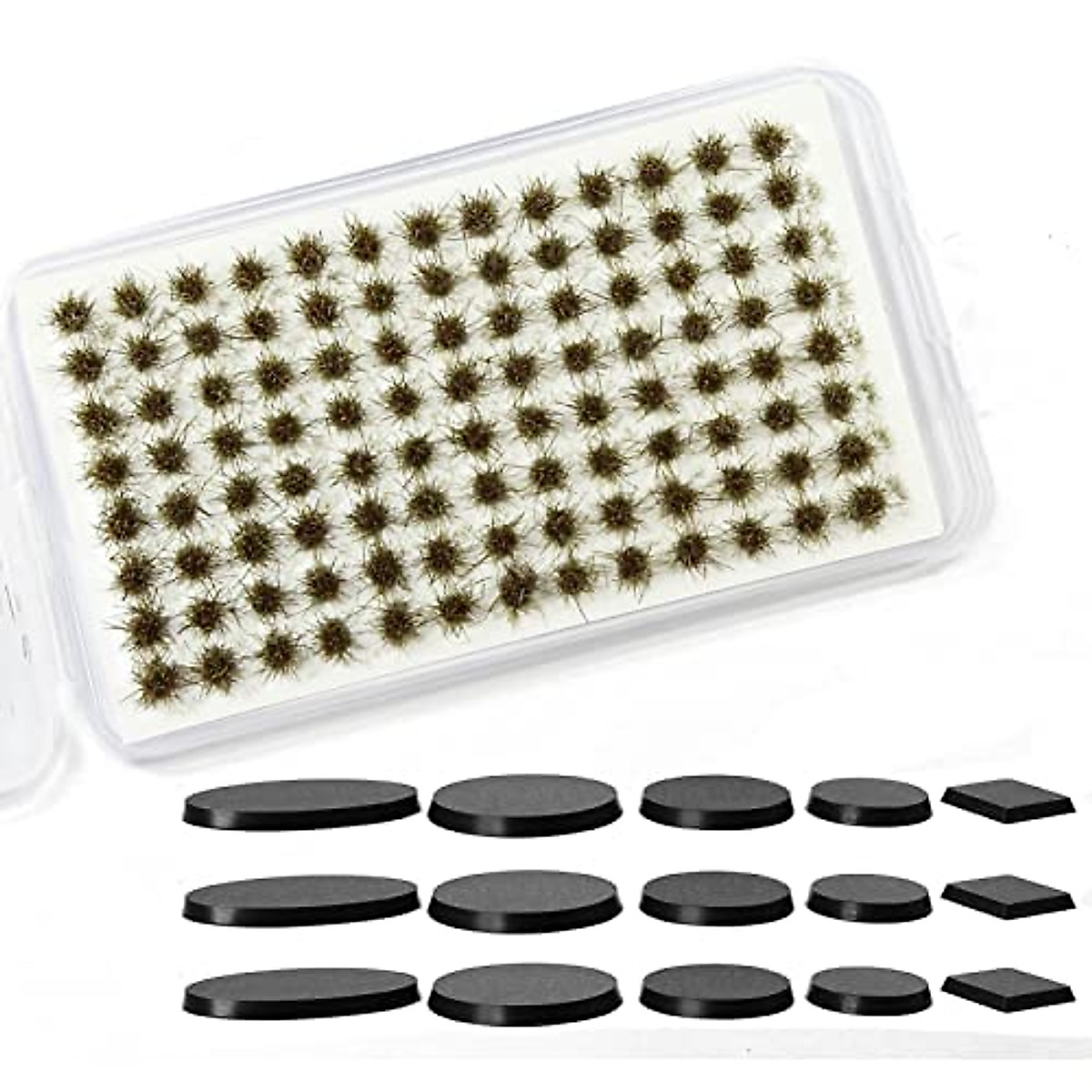 Miniature Vegetation Landscape Bushy Shrubs Tuft with Model Bases War Game DIY Terrain Scenery (F)