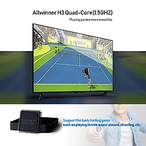 Android 10.0 TV Box, TUREWELL Android Box Super 2GB RAM 16GB ROM Allwinner H3 Quad-Core Media Player Support 2.4GHz WiFi, 3D 4K H.265 Smart TV Box