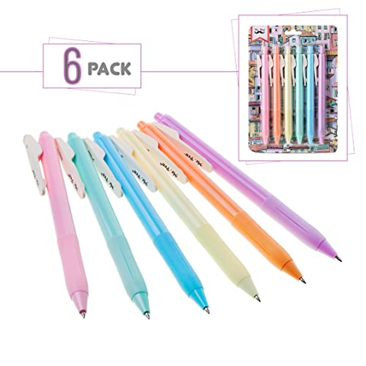 Mr. Pen- Gel Pens, Black, 6 Pack, Gel Ink Pens Medium Point, Quick Dry Pens for Note Taking, Writing Pens, Retractable Gel Pens, Black Ink Pens, Pens for Bible Journaling