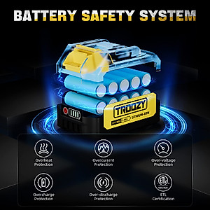 TROOZY 21V Battery Compatible with Makita Power Tools,MAX 3.0Ah Rechargeable Lithium Battery with Led Indicator,Mini Chainsaw Battery Replacement Extended Runtime Portable Chainsaw Accessories