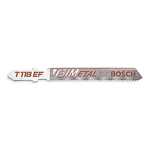Bosch Thermotechnology T118EF 5-Piece 3-5/8 In. 11-18 TPI Flexible for Metal T-Shank Jig Saw Blades