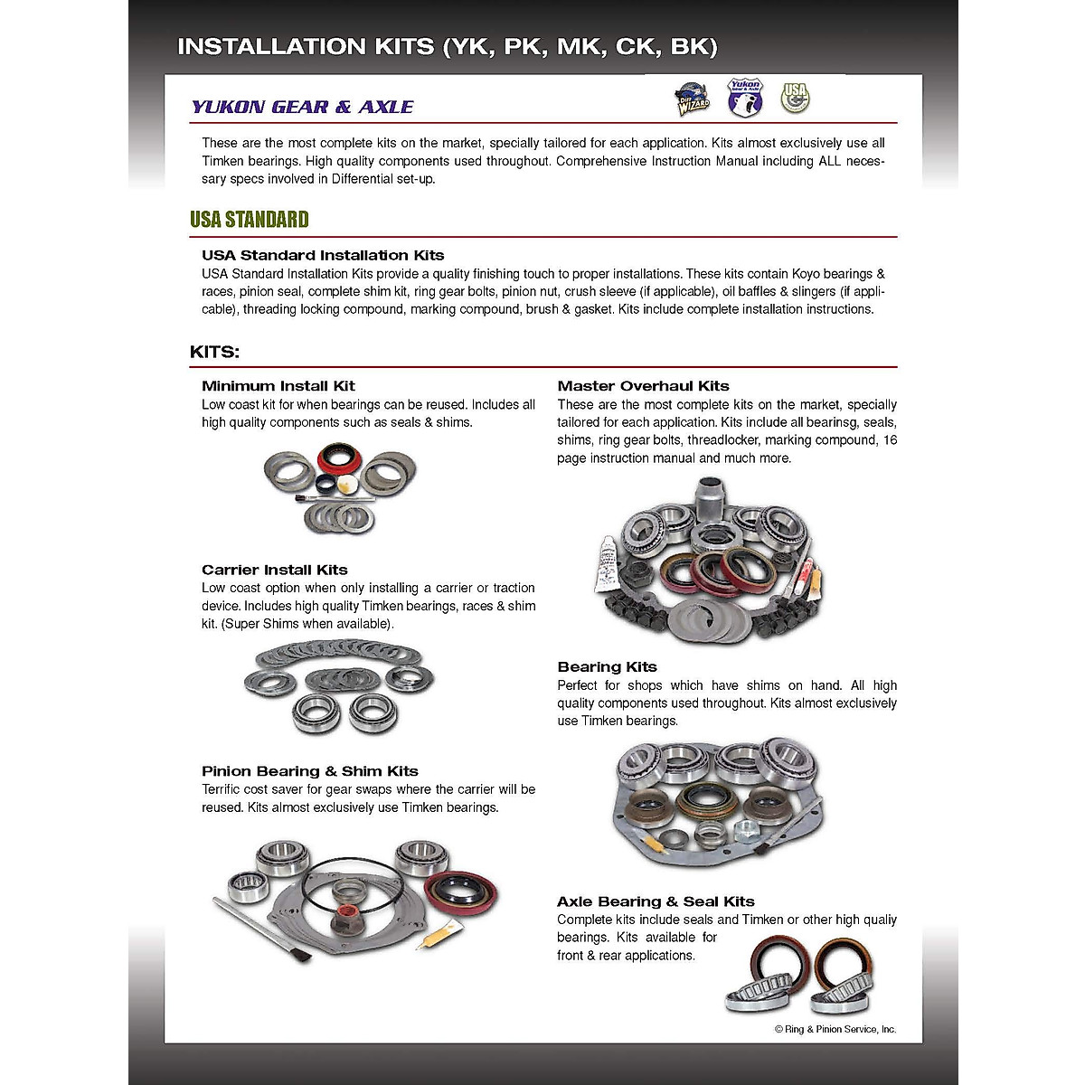 Yukon Gear & Axle (SK CSF8.8) Crush Sleeve Eliminator Kit for Ford 8.8/7.5 Differential