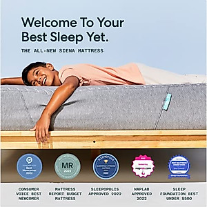 Siena Queen Mattress - Memory Foam 10" - Medium Firm - 180 Night Trial - 5 Premium Layers - Breathable Cool Comfort Sleep Bed in a Box, 10-Year Warranty, White