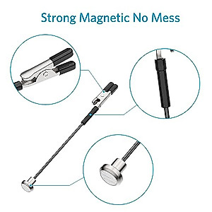 Actekart Metal Model Painting Stand Base and 15PCS Magnetic Alligator Clip Sticks Set for Airbrush Model Coloring Hobby Crafts DIY Tools