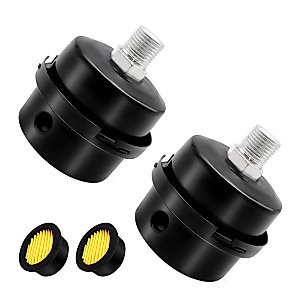 Tnuocke 2pcs 1/4" Thread Air Compressor Silencer,Air Compressor Intake Filter Sound Muffler Accessories 13mm for generators,blowers, exhaust ports H-067-1/4