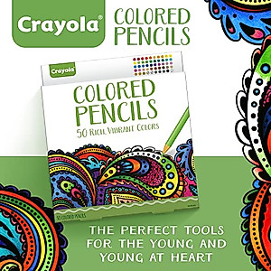 Crayola Colored Pencils For Adults (50 Count), Deluxe Art Pencil Set, Easter Gifts [Amazon Exclusive]
