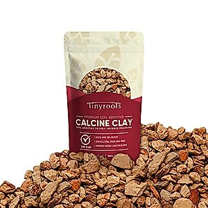 Tinyroots Clay Soil for Plants, 2.25 Quart Bag, Bonsai Tree Soil Additive, Turface Clay Holds Moisture, Provides Drainage and Aids in Root Development