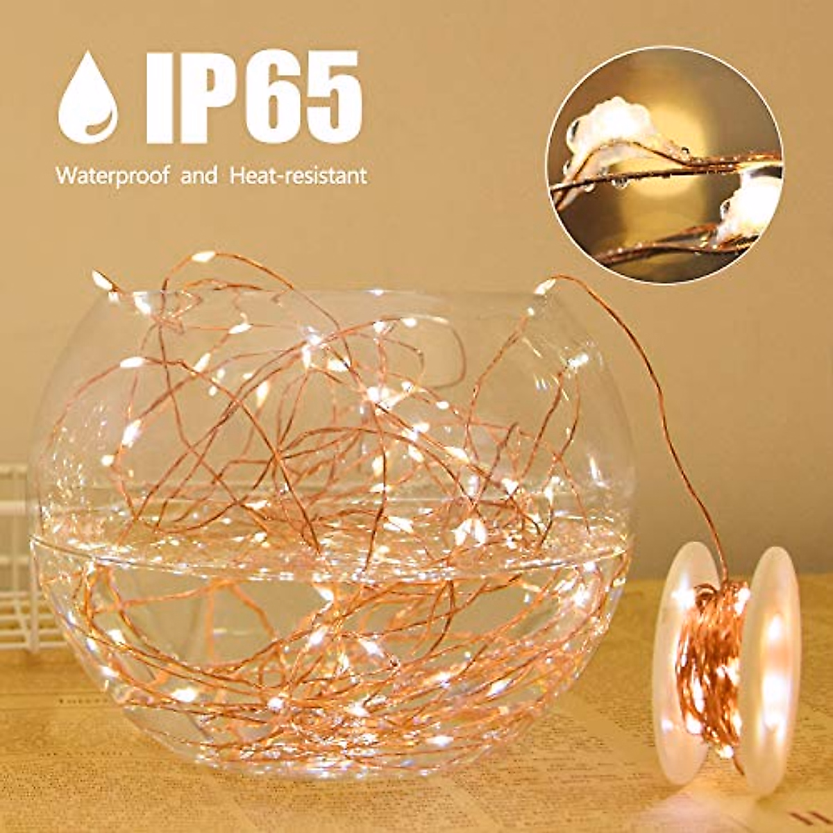 HSicily Fairy Lights Plug in, 33ft 100 LED Fairy Lights for Bedroom, Twinkle Lights with Remote Timer 8 Modes String Lights for Christmas Thanksgiving Patio Wedding Party Indoor Outdoor Decor