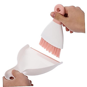 Hoement Household Supplies Dog Cleaning Kit Mini Broom Broom Cage Cleaner Small Broom and Dustpan Cleaning Brush Mini Saucepan to Attach to Door Cleaning Broom Keyboard Cleaner Brush