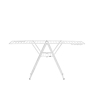 Brabantia HangOn Laundry Drying Rack (82ft / Fresh White) Compact, Foldaway, Adjustable Indoor Stainless Steel Clothes Horse
