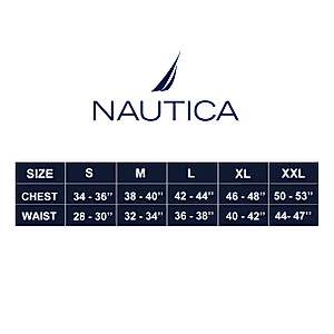 Nautica Men's Long Sleeve Base Layer Set Crewneck Waffle Thermal Underwear Top and Bottom Set (Black, X-Large)