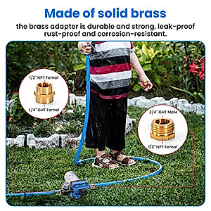 Anbull Self Priming Water Pump 110V 5.0GPM 55PSI, Industrial Water Pressure Diaphragm Pump with 3/4" Garden Hose Adapters for Liquid Transfer, Marine, Agriculture Applications