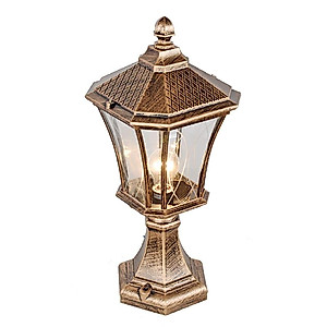 XXINY 56CM European-Style Outdoor Pillar Lamp Outdoor Fence Lamp Door Pillar Lamp Retro Home Street Lamp Waterproof Garden Villa Door Lamp Post Porch Patio Pillar Light Street Stigma Floor Lamp