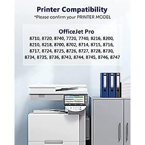 952XL Ink Cartridges Combo Pack Replacement for HP 952 Ink Work with HP OfficeJet Pro 8710 7740 8720 8210 8715 8702 7720 8730 8740 8216 8725 8700 Printer (4 Pack)