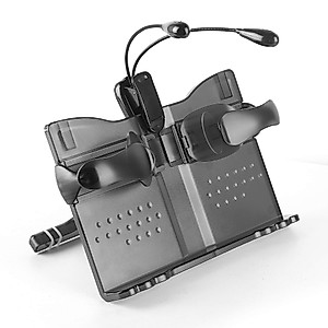 Book Stand with Light ZZWS Adjustable Book Holders for Reading Hands Free Textbook Stand for Cookbook Law Book Music Books Portable Bookstand with Page Clips Gift for Booklovers