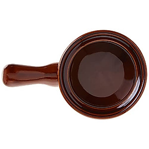 R&M International Traditional Style Ceramic 15-Ounce French Onion Soup Crocks, Polished, Set of 2