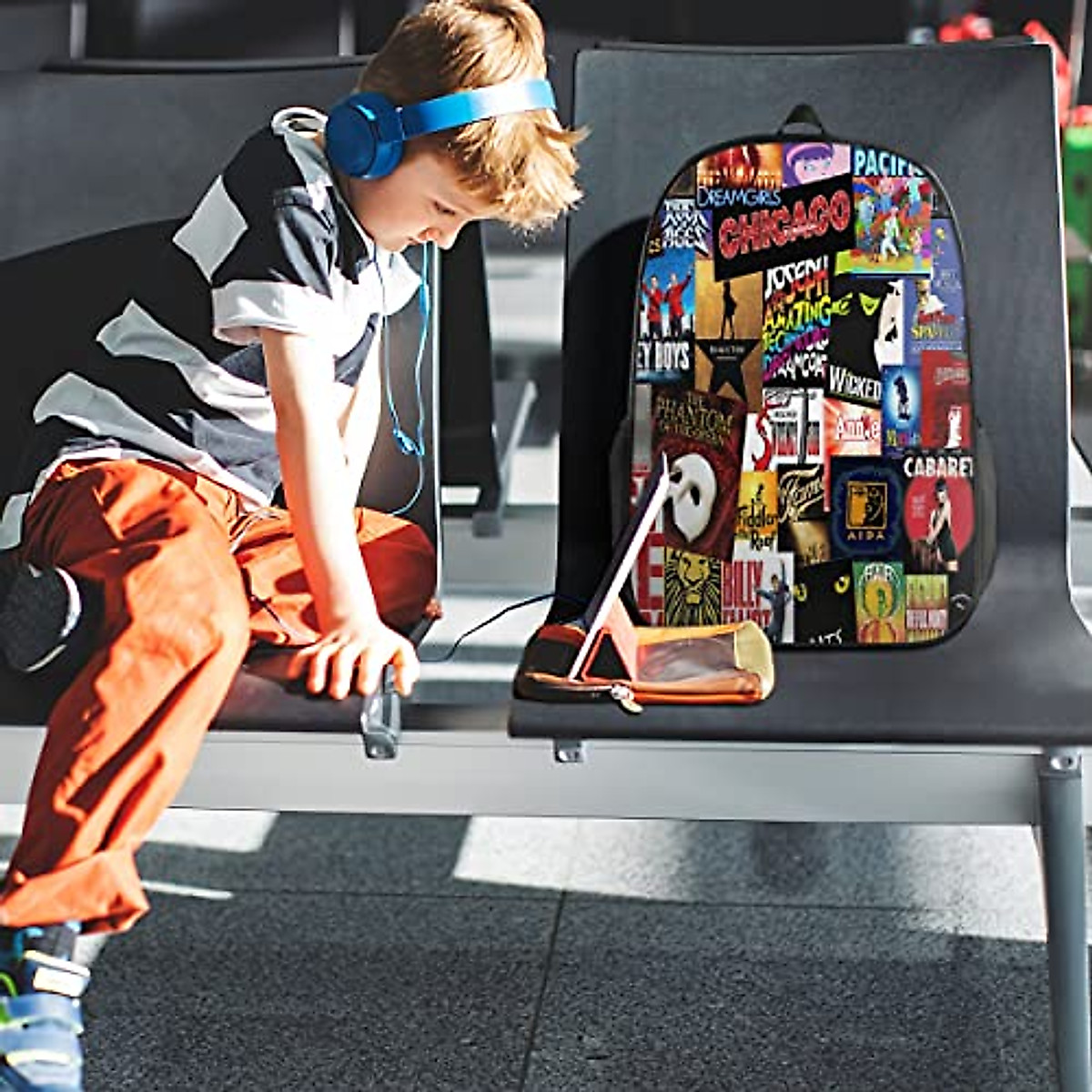 New York Musical Backpack Student Backpack Cartoon Backpack Student Schoolbag Notebook Backpack