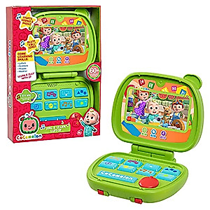 CoComelon Sing and Learn Laptop Toy for Kids, Lights, Sounds, and Music Encourages Letter, Number, Shape, and Animal Recognition, Kids Toys for Ages 18 Month, and Presents