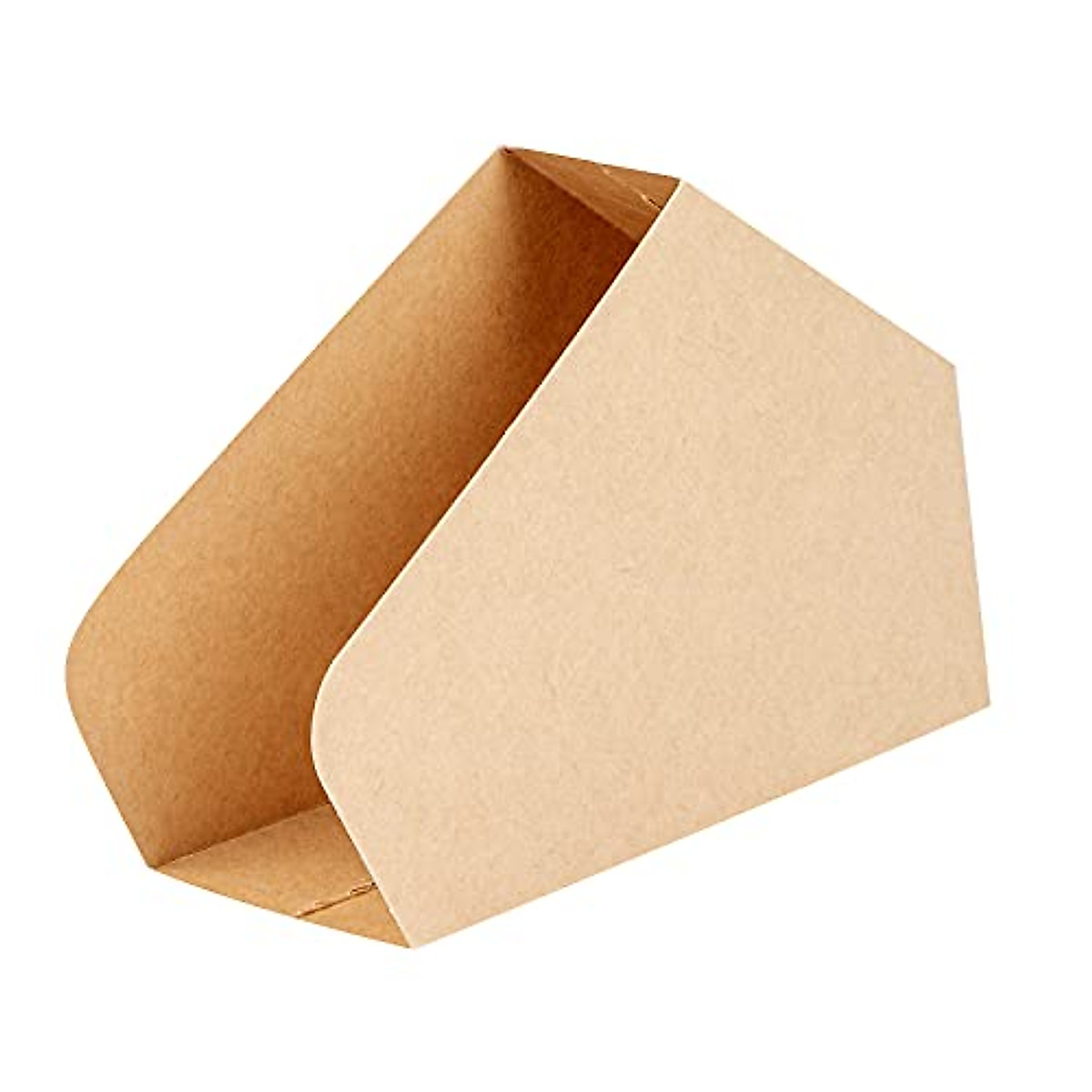 Restaurantware Bio Tek 6 .25 x 2 x 3.75 Inch Single Taco Holder 200 Greaseproof Stand Up Taco Holder - Large Self-Standing Kraft Paper Paper Taco Holder Freezable