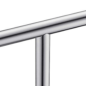 Miyili Freestanding Countertop Towel Holder for Bathroom Kitchen T-Shape Hand Towel Tree Rack, Brushed Stainless Steel Finish, E01N