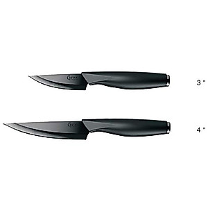 Advanced Ceramic Paring Knife - 4 Inch Blade Never Needs Sharpening - Premium Kitchen Knife with Sheath and Magnetic Gift Box - Black Mirror Finish