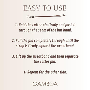 Gamboa 100% Leather Hat Chin Strap for Men and Women Removable Hat Chin Cord for Cowboy and Sun Hats Brown