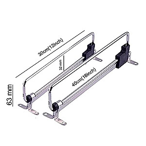 QOTSTEOS Heavy Duty Retractable Wardrobe Closet Pull Out Rod, Hanger Trousers Pull Out Hanger Rail Telescopic, Closet Rod for Wardrobe Houseware Clothing Organizer Holder(size:30cm)