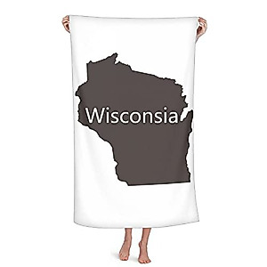 Wisconsin America USA Map Outline Throw Blanket Soft Warm Flannel