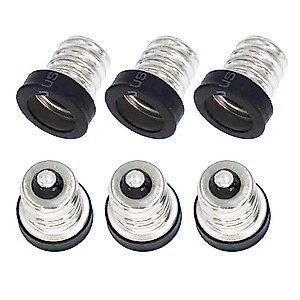E-Simpo 6pcs E12 to E11 Adapter Mini Candelabra Base E12 to E11 Lamp Socket Adapter, Lamp Holder Bulb Base Adapter E12 Male to E11 Female Lamp Base Converter(6pcs E12 to E11 Adapter)