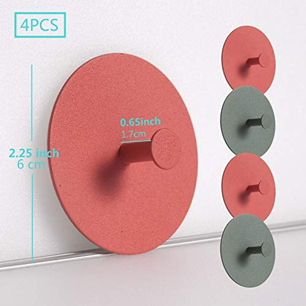 Robe Adhesive Towel Hooks of Heavy Duty Stainless Steel Wall Hangers Sticky Hooks for Hanging Coat,Hat,Wall Sticky Adhesive Shower Stick on Hooks for Kitchen Bathroom towel hanger Set of 4