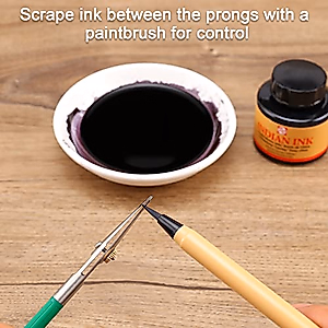 LOONENG Ruling Pen for Masking Fluid, Perfect for Fine Line Drawing, Technical Drawing, Cartography and Calligraphy, Suitable for Use with Masking Fluid, Drawing Ink, Indian Ink and Gouache
