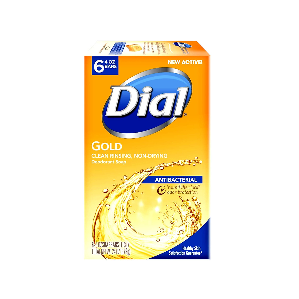 Dial Antibacterial Soap Bar, Gold, 6 Count (Pack of 2)