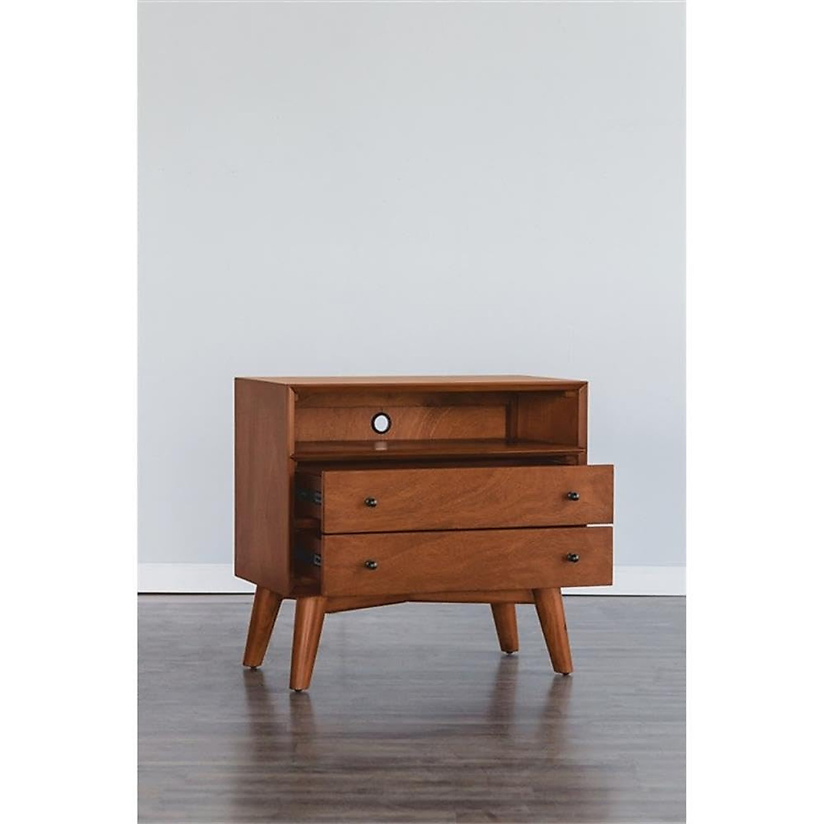 Alpine Furniture Flynn Nightstand, Acorn, 28 x 15 x 26