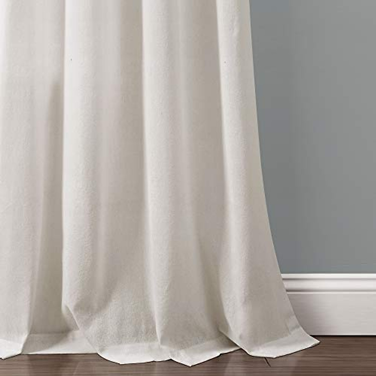 Lush Decor, Light Linen Lace Window Curtain Panel Pair, 84" x 38", 84 in x 38