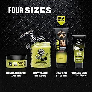 GIBS Grooming Con Man Hair & Beard Pudding, 19 Fl Oz