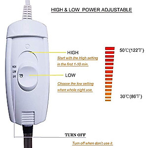 DEOMAN pet Heating pad for Dogs and Cats with 2 pcs Washable Dog Pee Pads