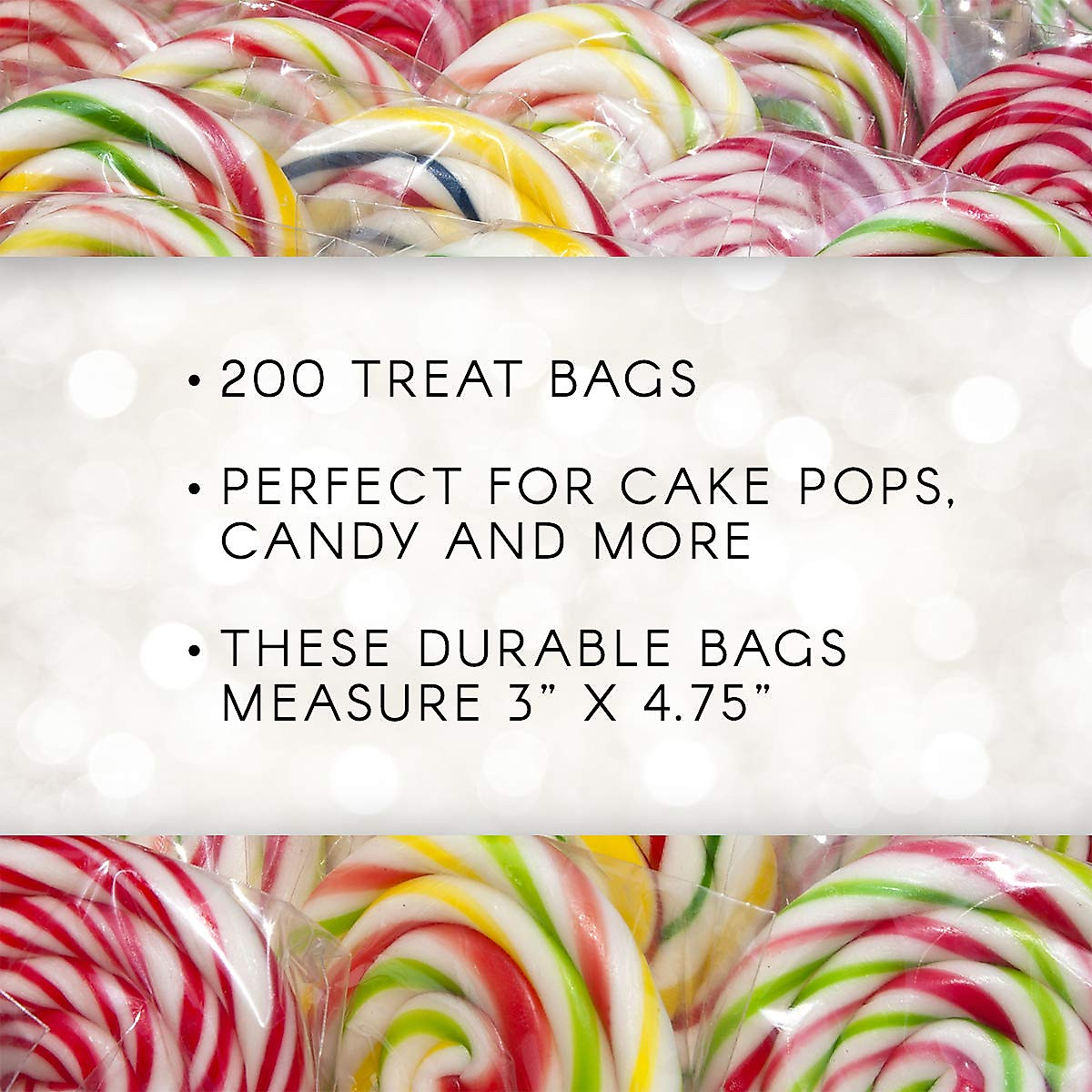 Darice Value Pack, 3 x 4.7 inches, 200 Pieces Treat bags, clear/transparent (Package May Vary)