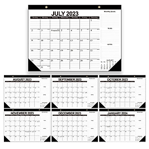 Kyweel 2024-2025 Desk Calendar, 12 Month Desk Calendar/Wall Calendar Combo, 17" x 12", January 2024-December 2024, Highlight Holidays, Planning Calendar, Thick Paper