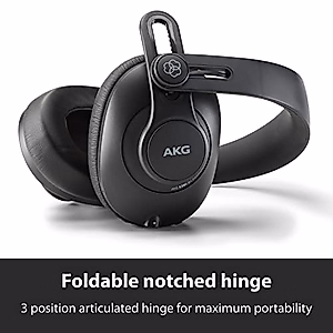 AKG Pro Audio K361BT Bluetooth Over-Ear, Closed-Back, Foldable Studio Headphones ,BLACK