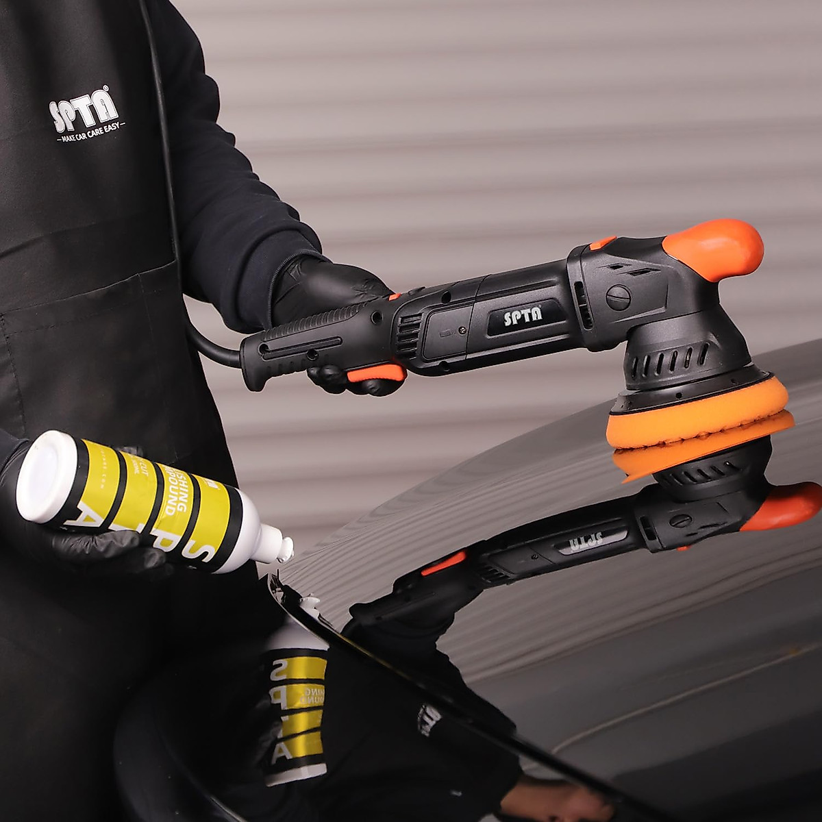 SPTA Buffing Polishing Pads Kits, with 3Pcs 6.5 Inch Polishing Pads,16oz Polishing Pad Cleaner, 2 Microfiber Towel and 1 Pad Cleaning Brush, All for Car Buffer Polisher, Polishing and Buffing