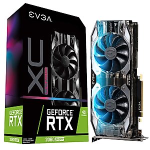 EVGA GeForce 08G-P4-3183-KR, RTX 2080 Super XC Ultra, Overclocked, 2.75 Slot Extreme Cool Dual, 70C Gaming, RGB, Metal Backplate, 8GB GDDR6