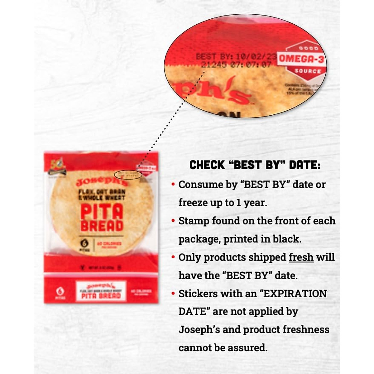 Joseph's Combo Value Pack, Flax, Oat Bran & Whole Wheat, Low Carb Pita Bread, Lavash Bread, and MINI Pita, Fresh Baked (1 Pack Each, 3 Packages Total)