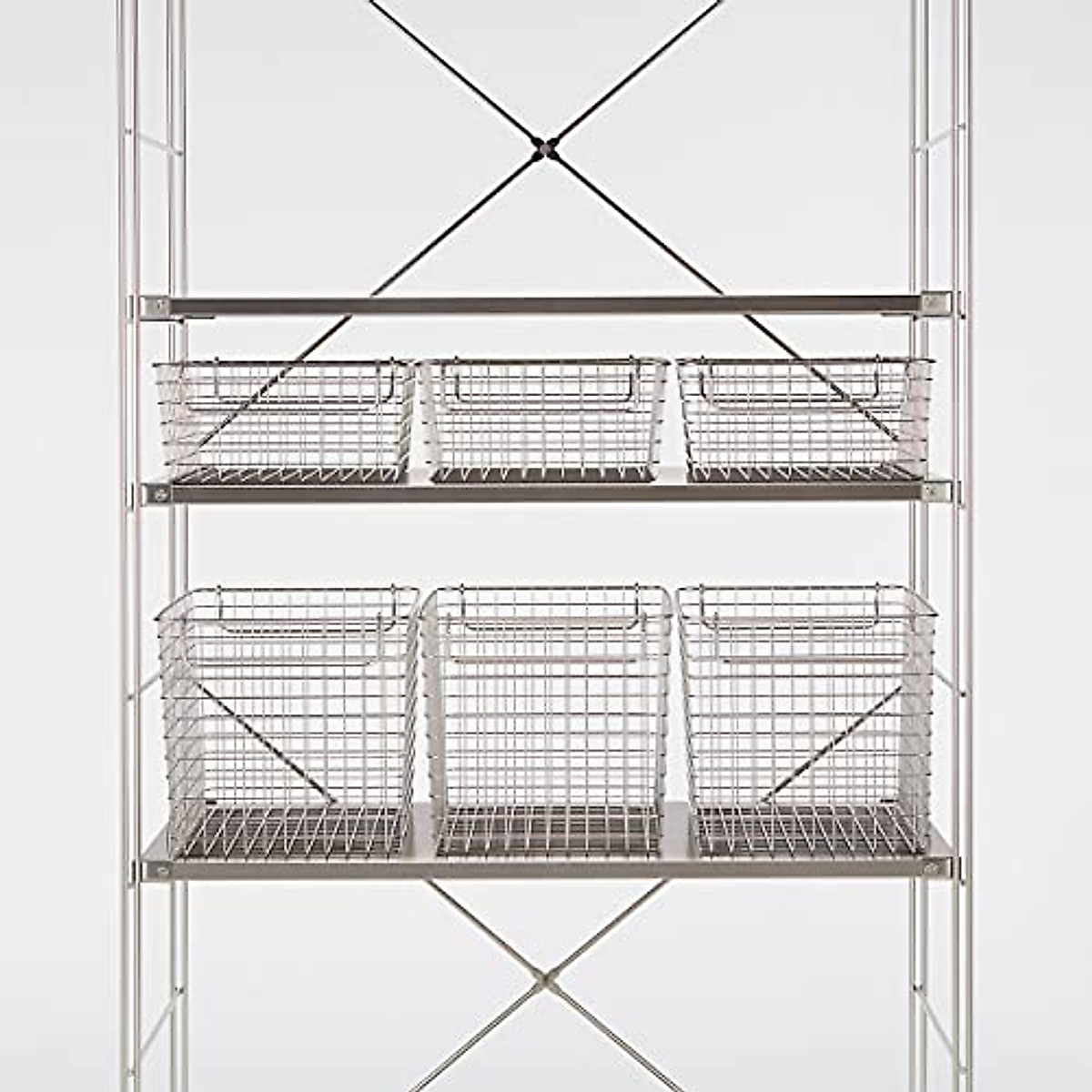 Muji 44831755 Stainless Steel Wire Basket 3, Approx. Width 14.6 x Depth 10.2 x Height 4.7 inches (37 x 26 x 12 cm)