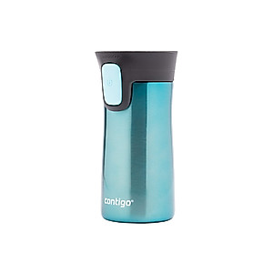 Contigo Pinnacle Autoseal Travel Mug, Stainless Steel Thermal Mug, Vacuum Flask, Leakproof Tumbler, Coffee Mug with BPA Free Easy-Clean Lid, 300 ml, Blue